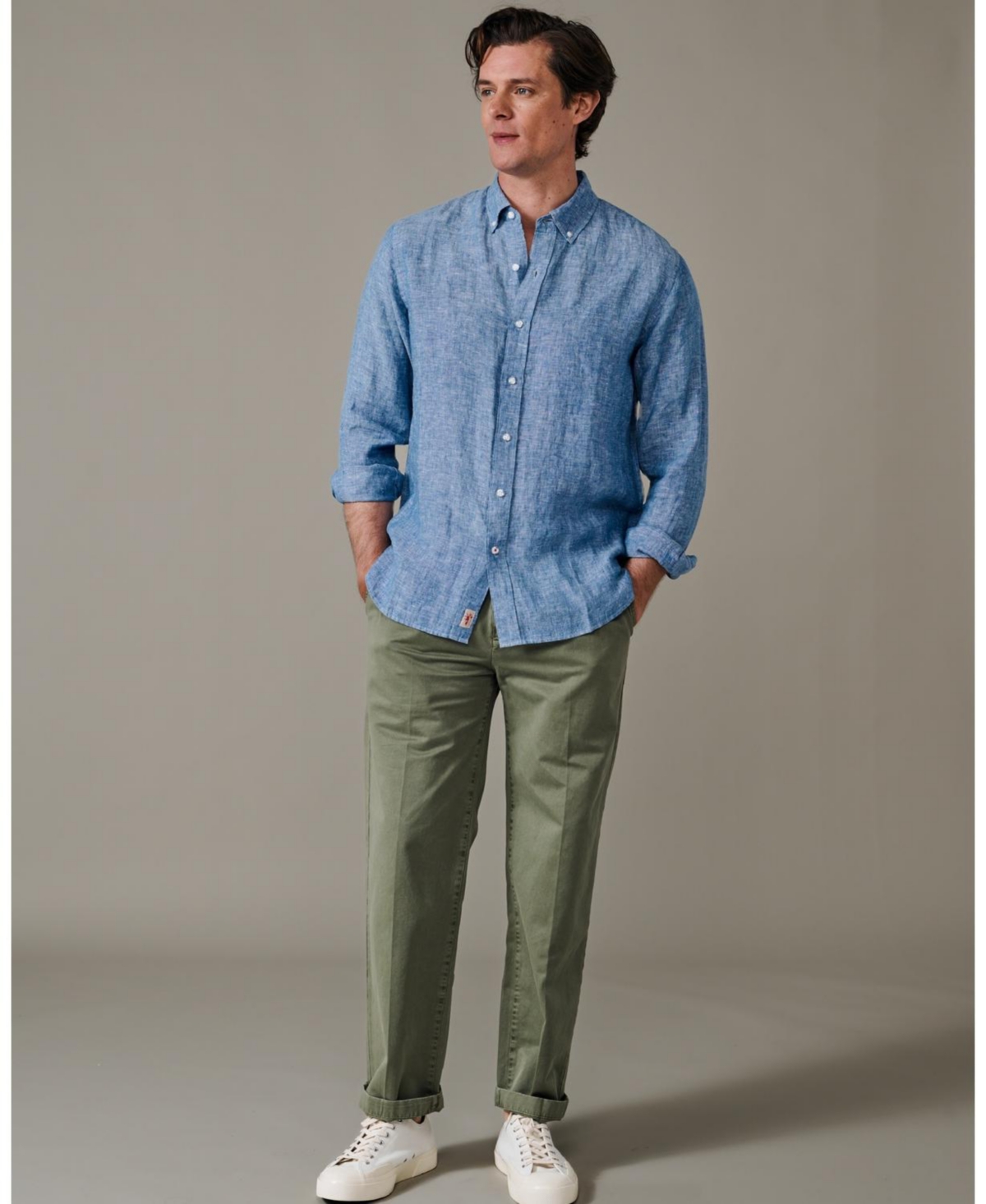 AUBIN worlaby linen long sleeve shirt