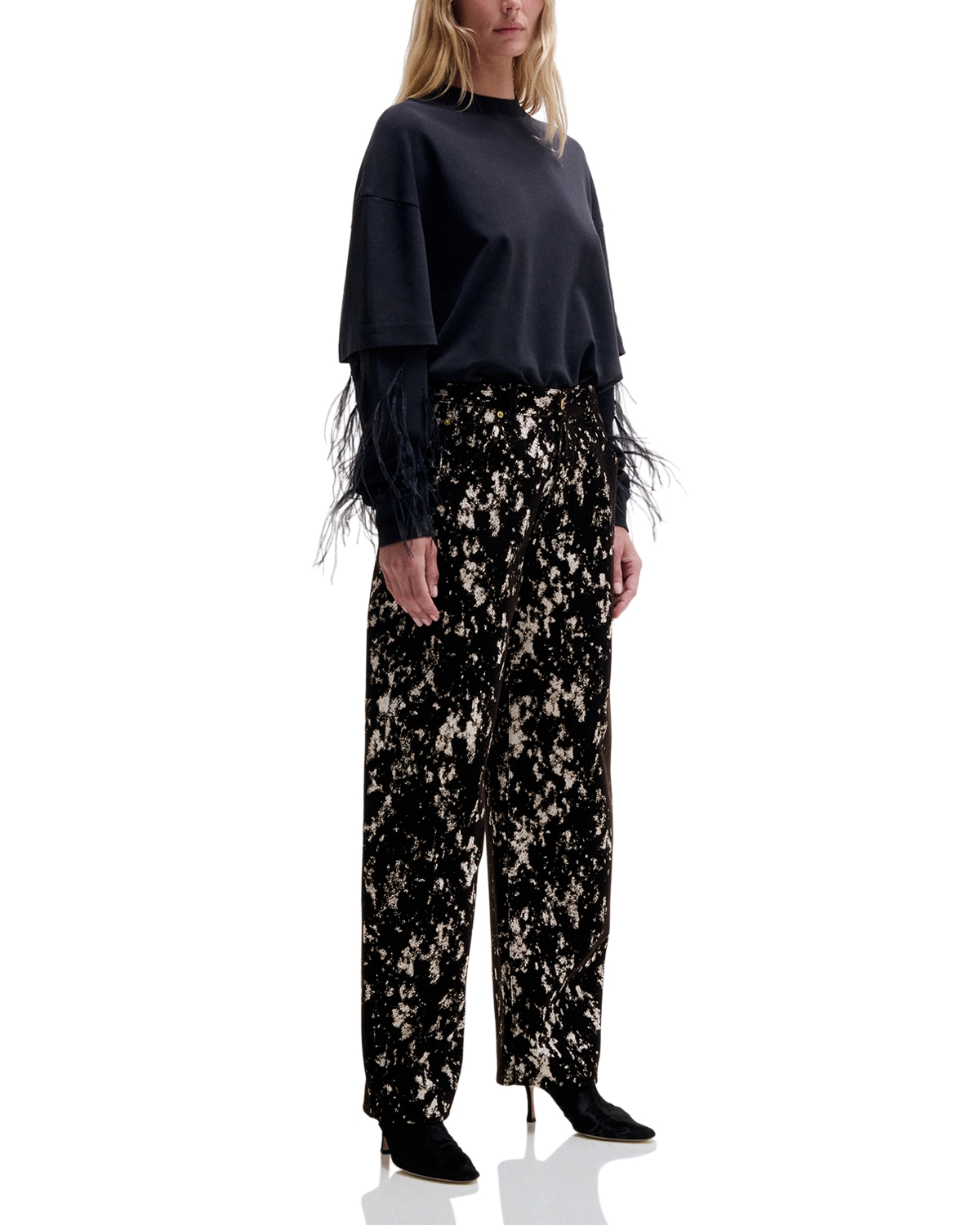 DARKPARK Kris-Camou Flock Barrel Jeans