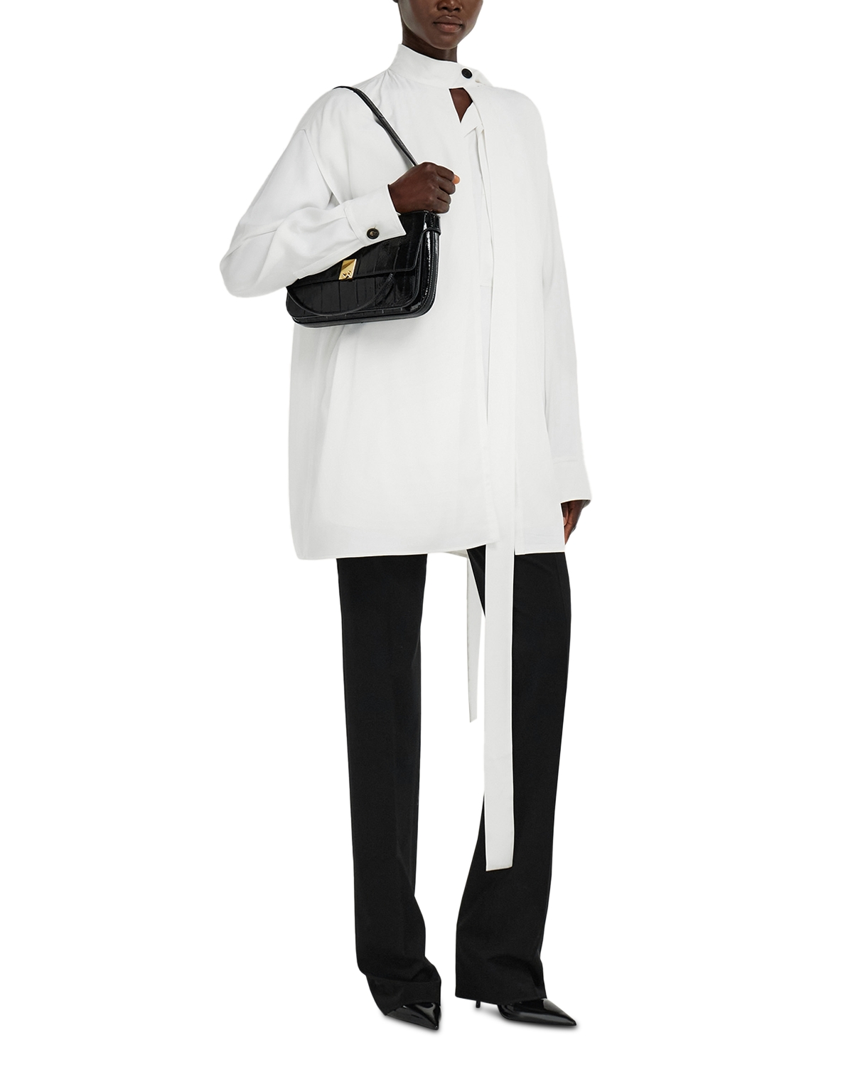 SALVATORE FERRAGAMO Ferragamo Cara Eel Leather Shoulder Bag