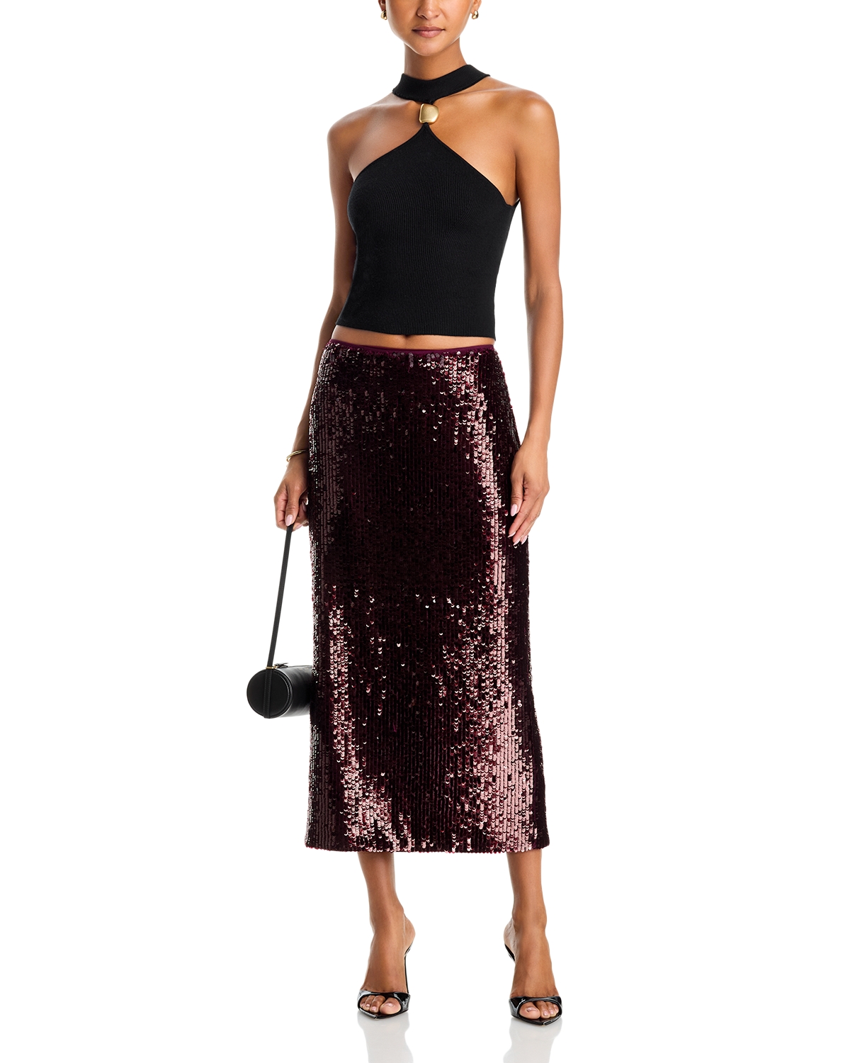 SIMKHAI Simkhai Sequin Midi Skirt