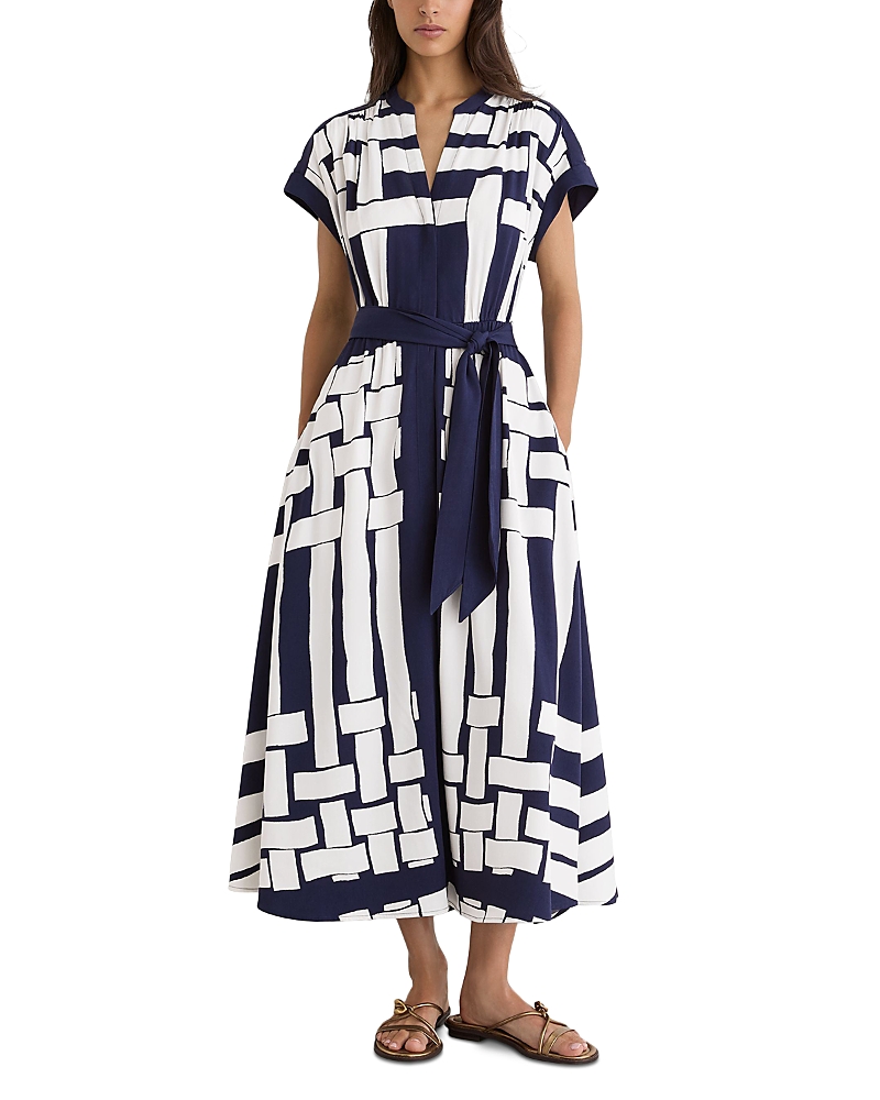 REISS Reiss Printed Midi Dress