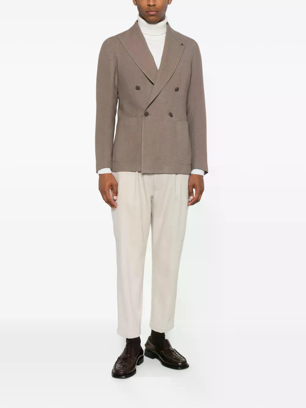 ELEVENTY Eleventy Pleated Tapered Twill Trousers