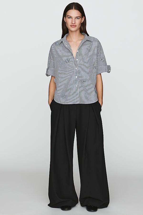 MAEVE Maeve Mabel 100% Cotton Boxy Oxford Shirt