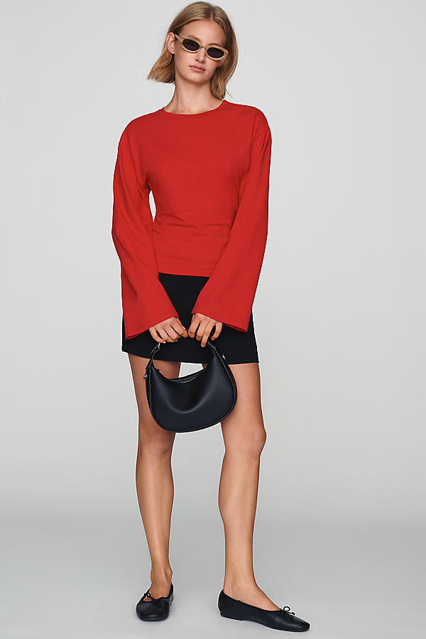 MAEVE Maeve Waisted Long-Sleeve Top