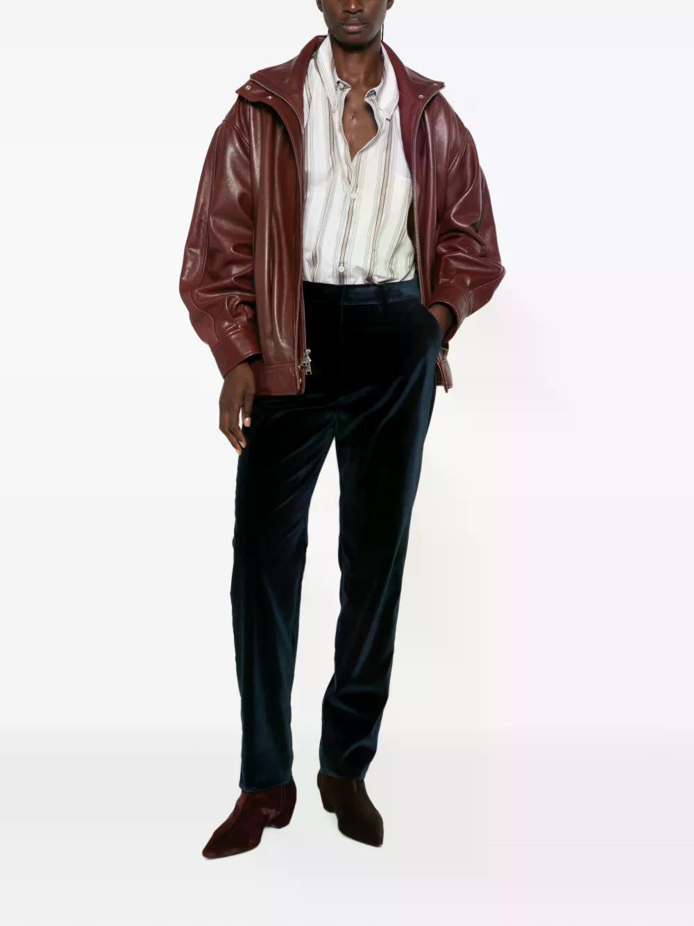 ETRO Etro Teal Blue Velvet Tailored Trousers