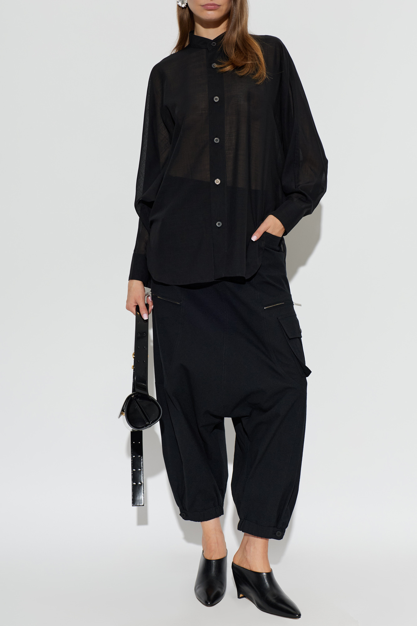 ISSEY MIYAKE Issey Miyake Oversized Wool Blend Shirt