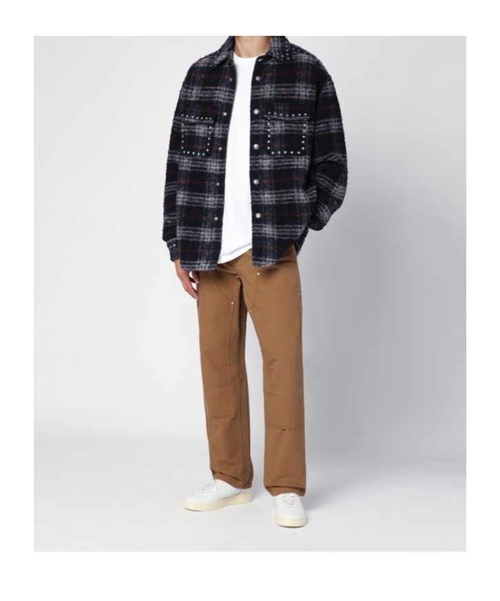 PALM ANGELS Palm Angels Studded Checked Shirt