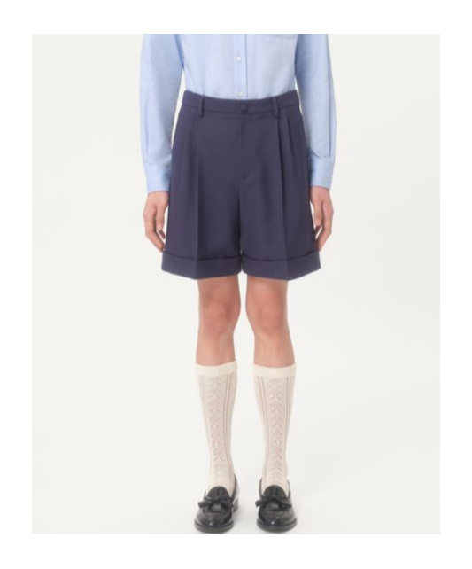 VALENTINO Valentino Cuffed Wool Bermuda Shorts