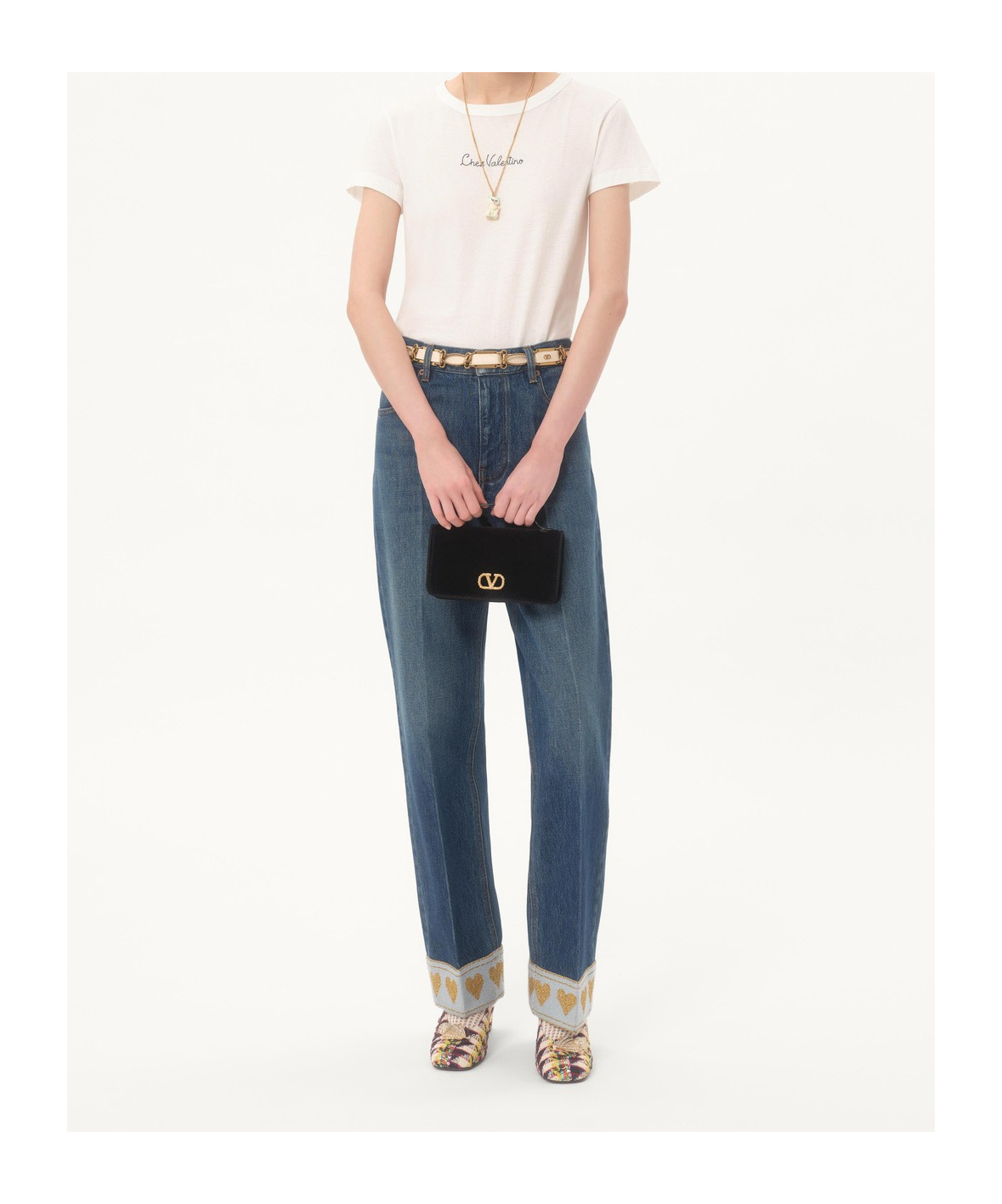 VALENTINO Valentino VLogo Signature Braided Edge Tote Bag