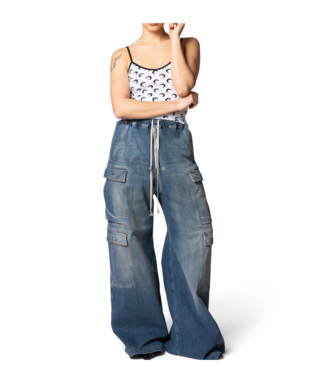MARINE SERRE Marine Serre Moon Print Knit Camisole