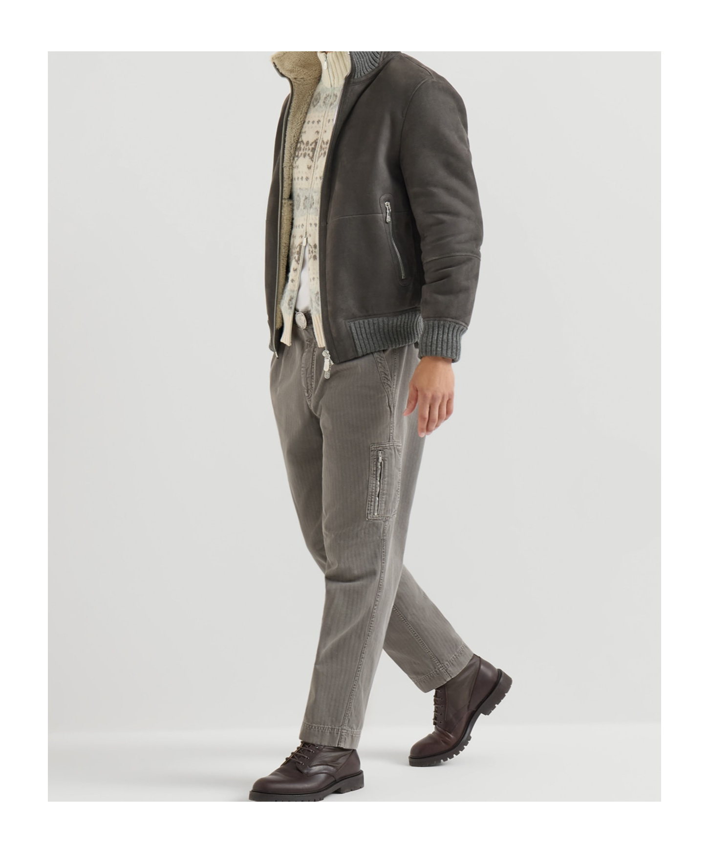 BRUNELLO CUCINELLI Brunello Cucinelli Cotton Chevron Cargo Trousers