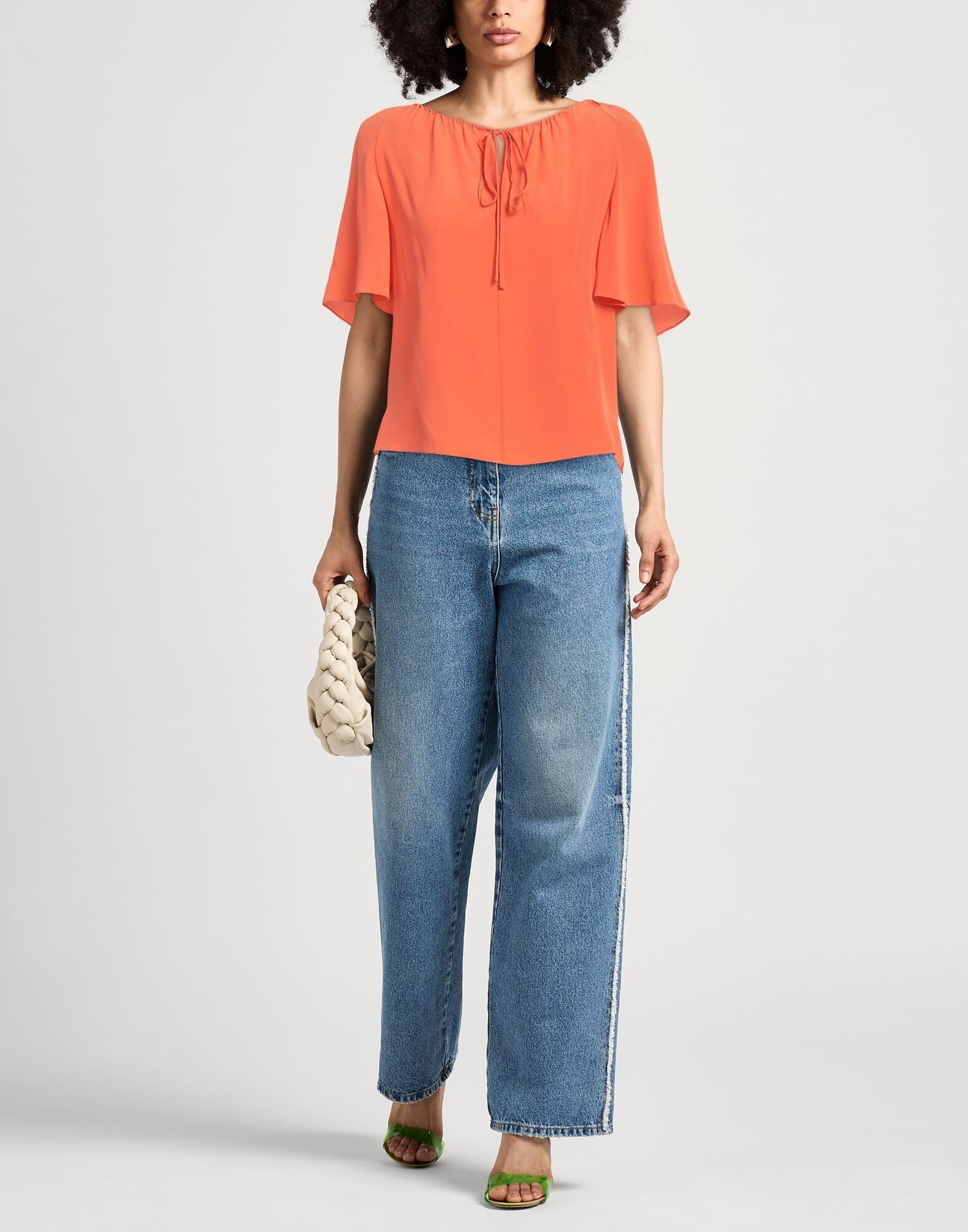 MARNI Marni Bohemian Blouse with Satin Finish and Side Slits