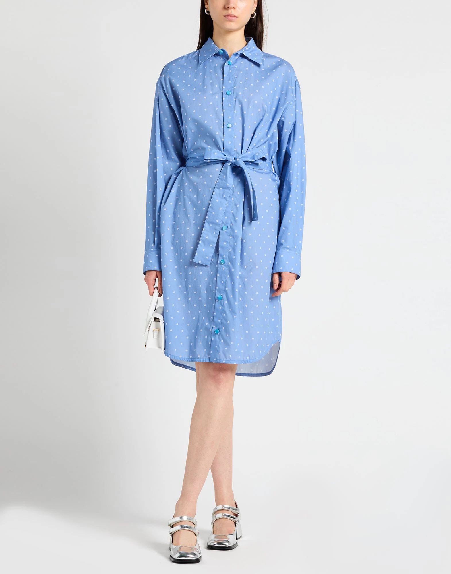 MARNI Marni Polka Dot Belted Shirt Dress