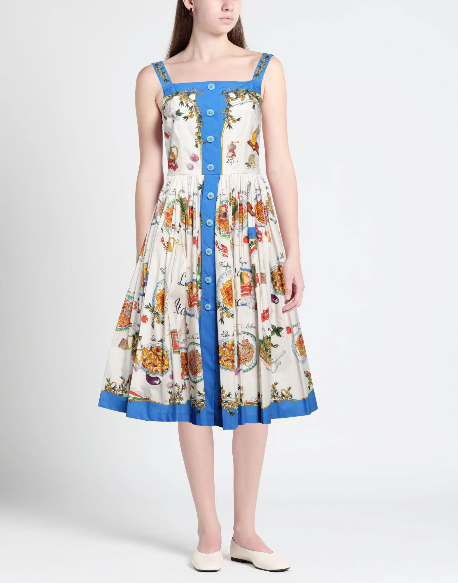 DOLCE & GABBANA Dolce & Gabbana Sleeveless Printed Midi Dress