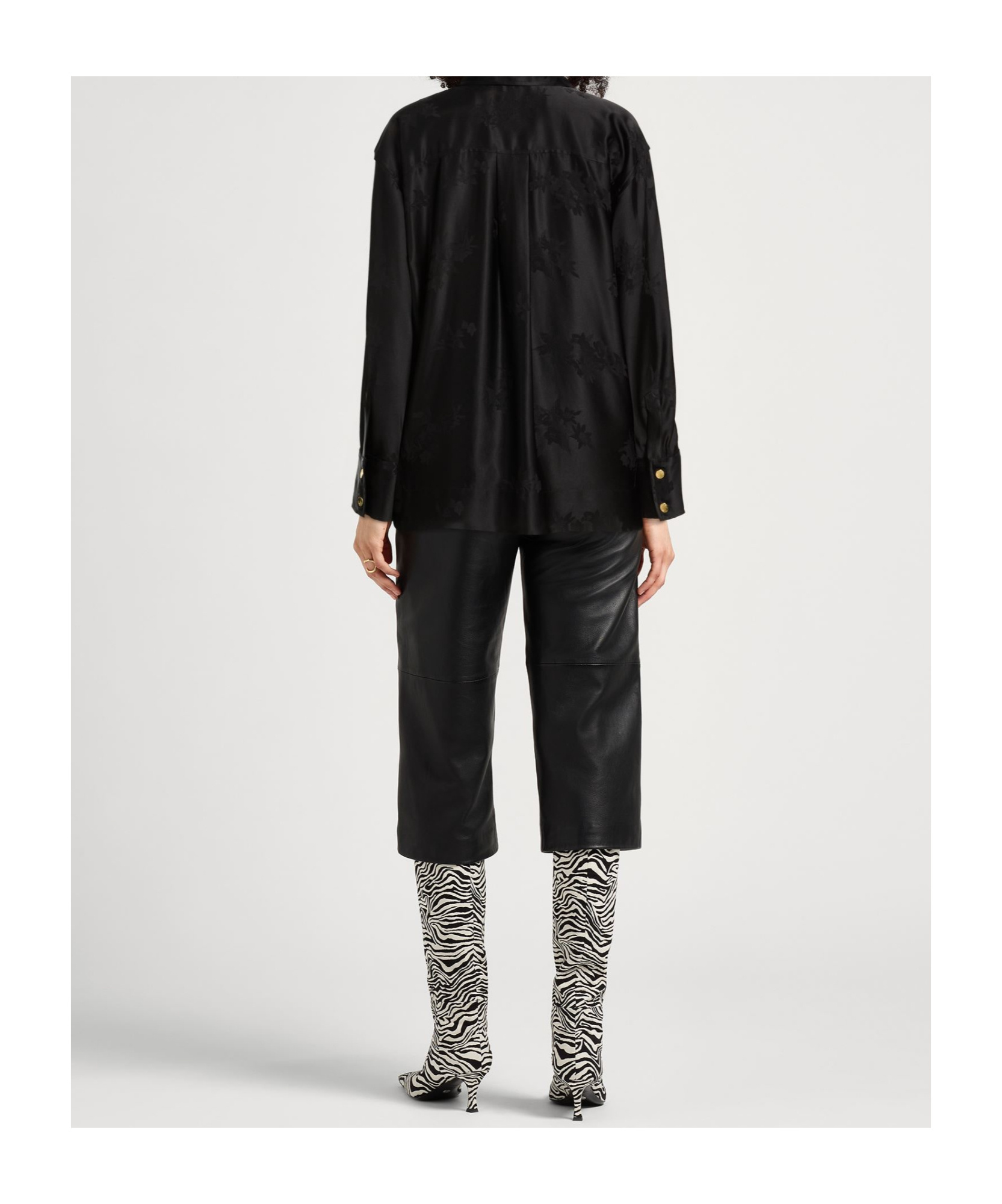 GANNI Ganni Long Sleeve Top with Tie Fastening