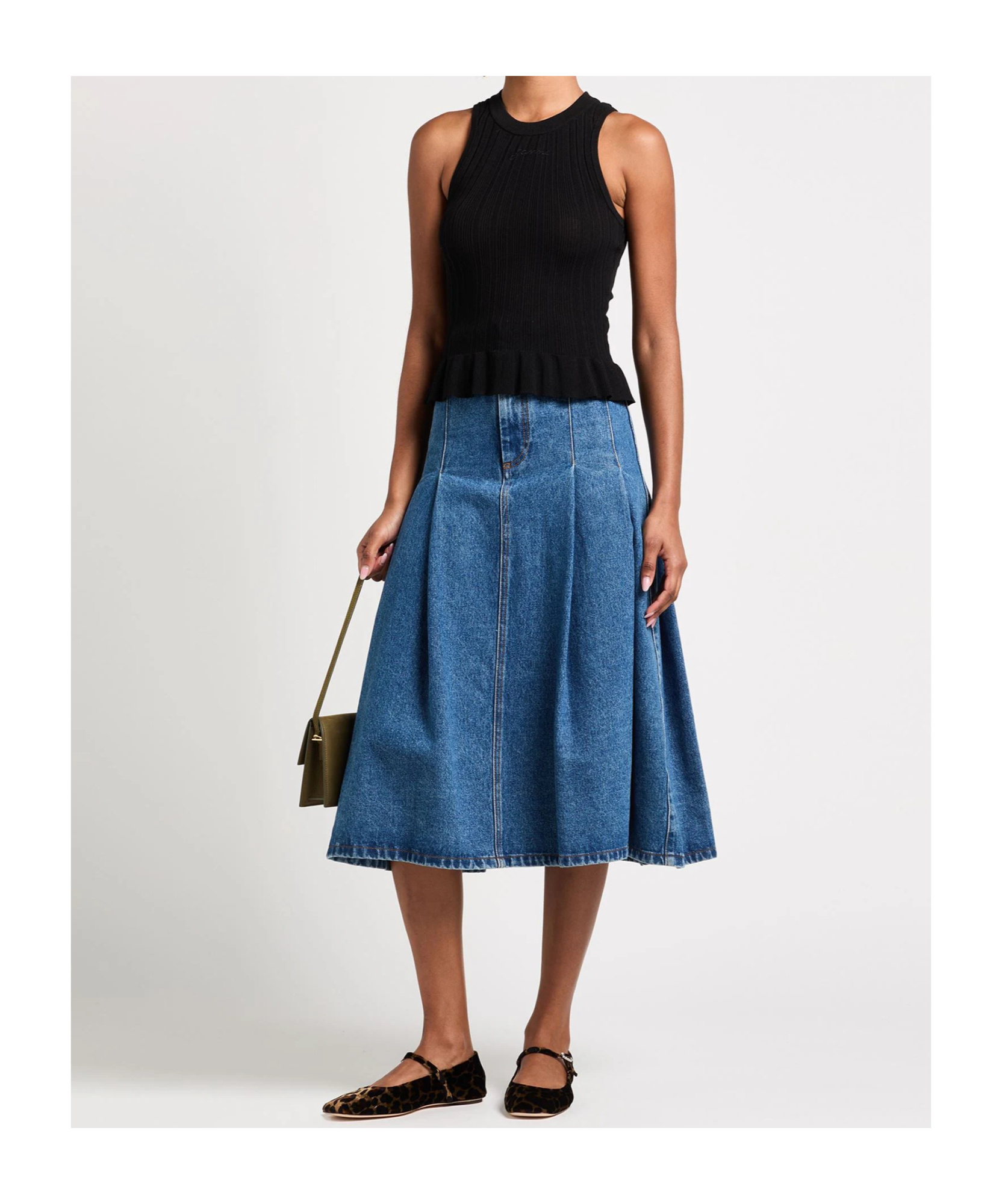 GANNI Ganni Knitted Crew Neck Vest
