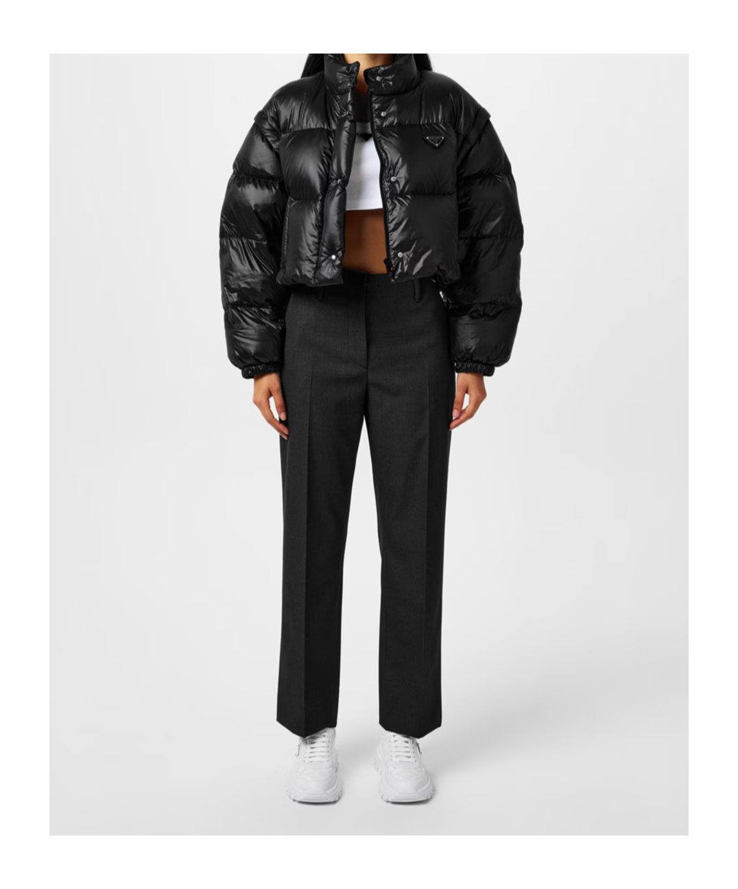 PRADA Prada High-Waist Pleated Wide Leg Trousers
