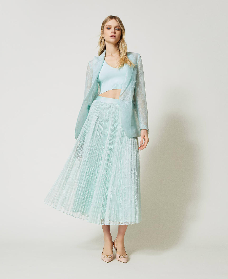 TWINSET Twinset Pleated Lace Skirt