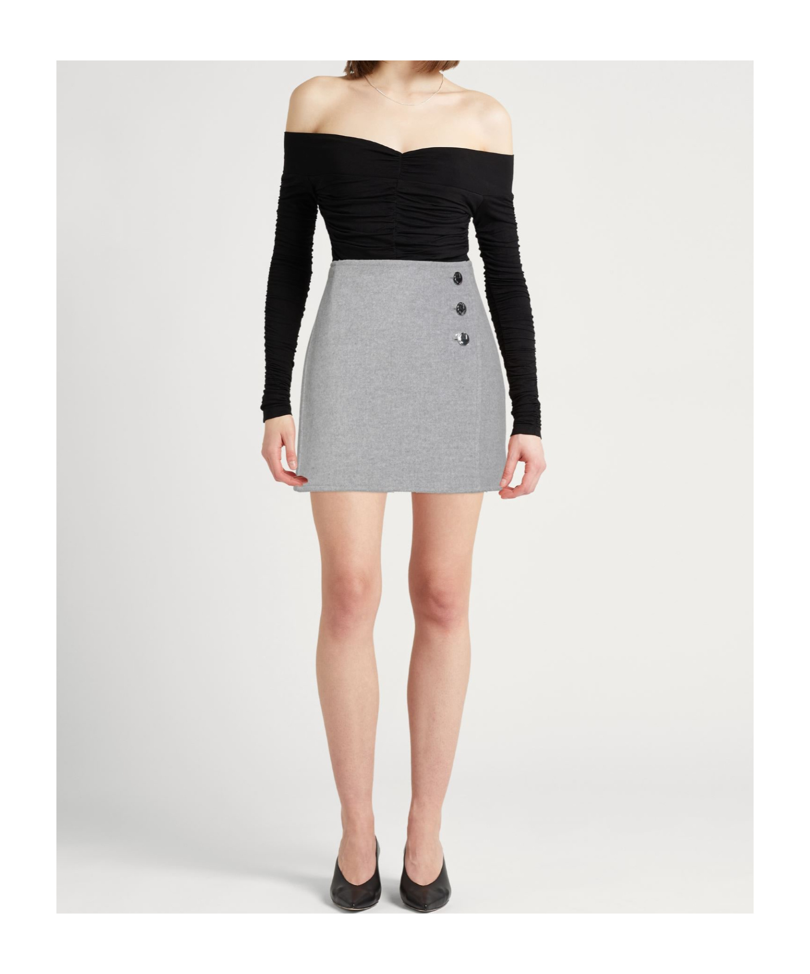 TORY BURCH Tory Burch Side Button A-Line Skirt