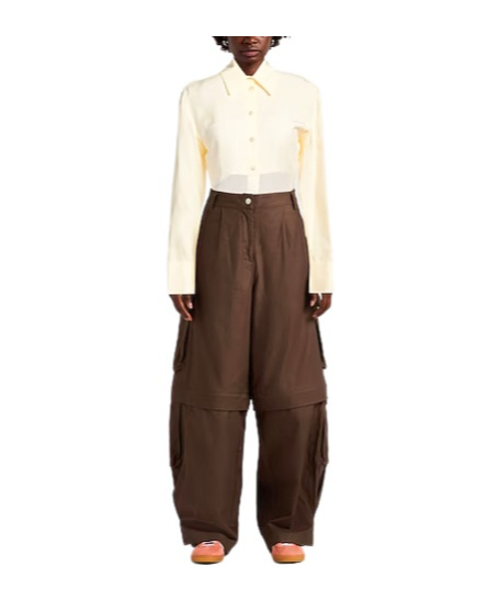 SPORTMAX Sportmax Solid Color Chiffon Blouse