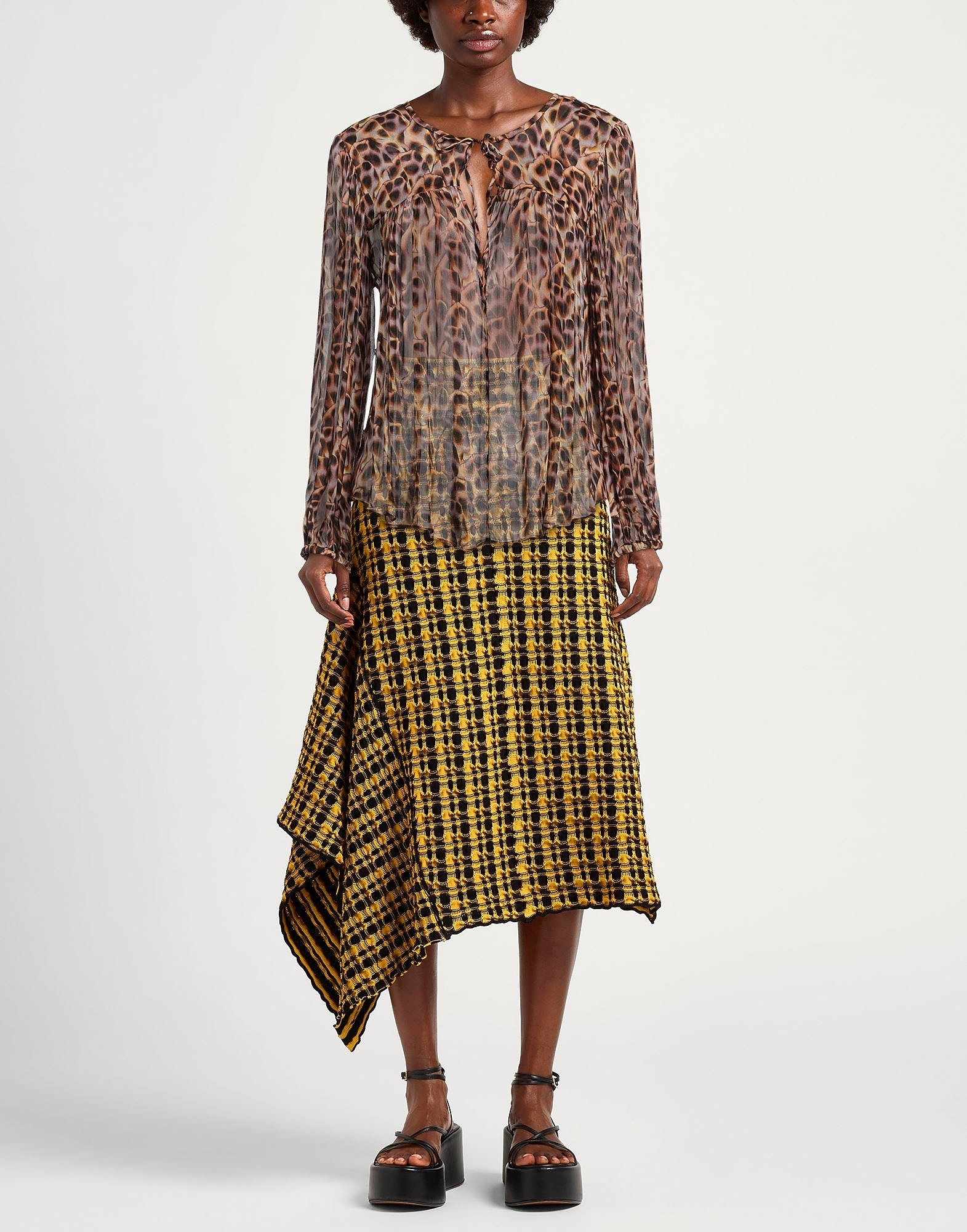ISABEL MARANT ÉTOILE Isabel Marant Etoile Long Sleeve Top with Shell Pattern