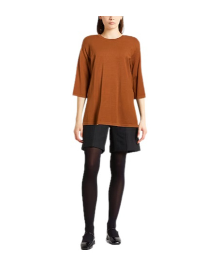MAX MARA Max Mara Knitted Oversized Crewneck Top with Half Belt