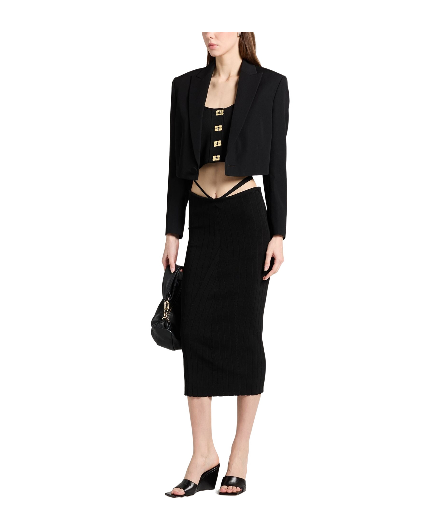 JACQUEMUS Jacquemus Ribbed Knit Midi Skirt