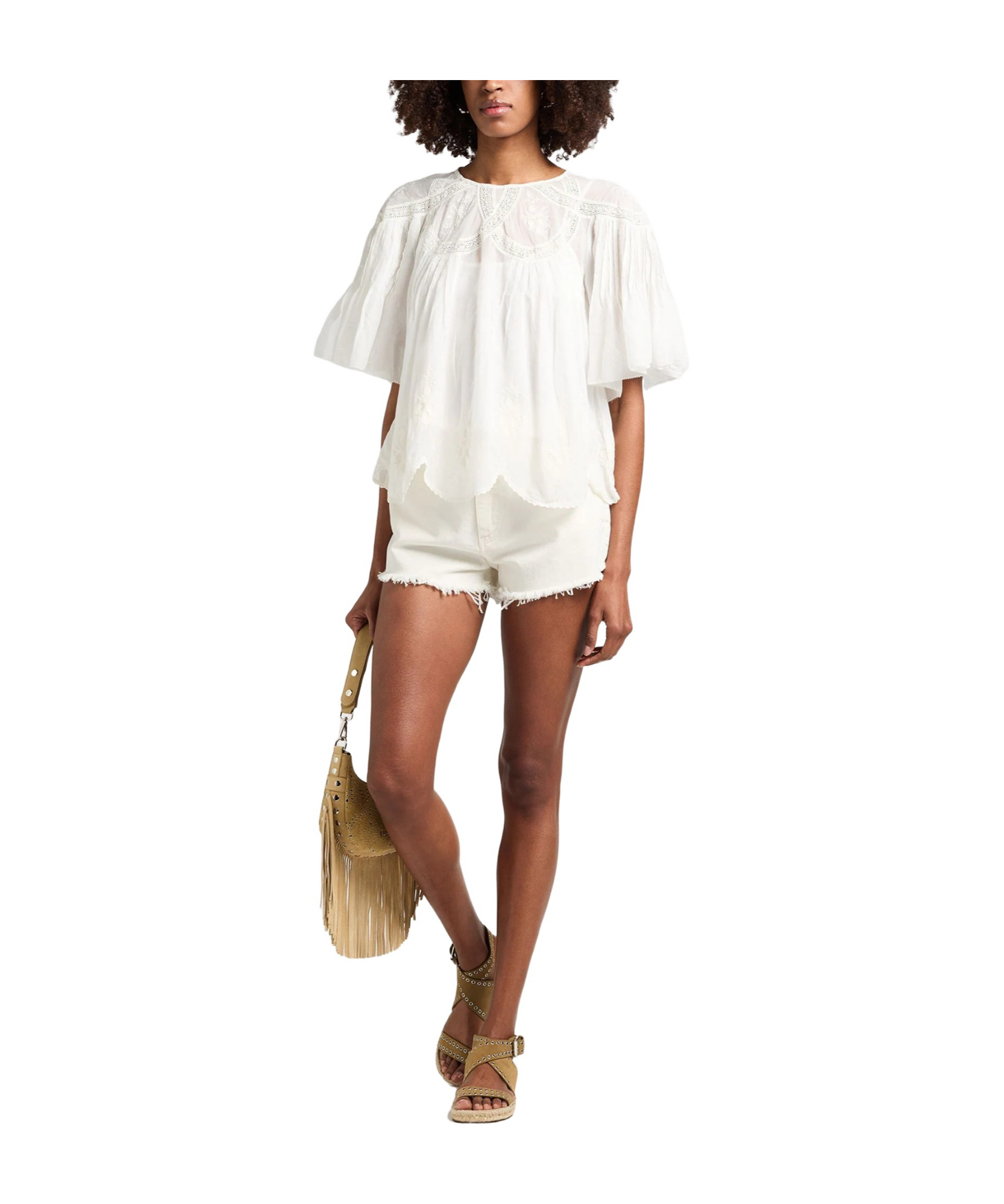 FARM RIO Farm Rio Embroidered Lace Blouse