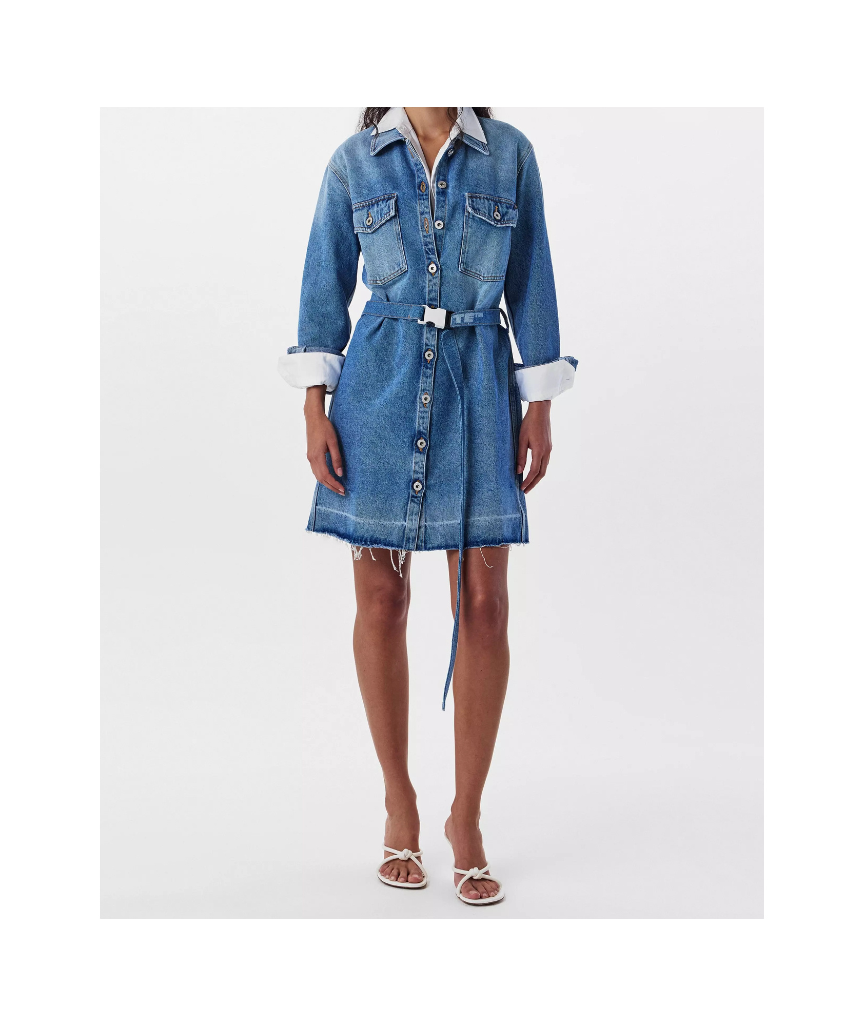 OFF-WHITE Off-White Logo Denim Dress