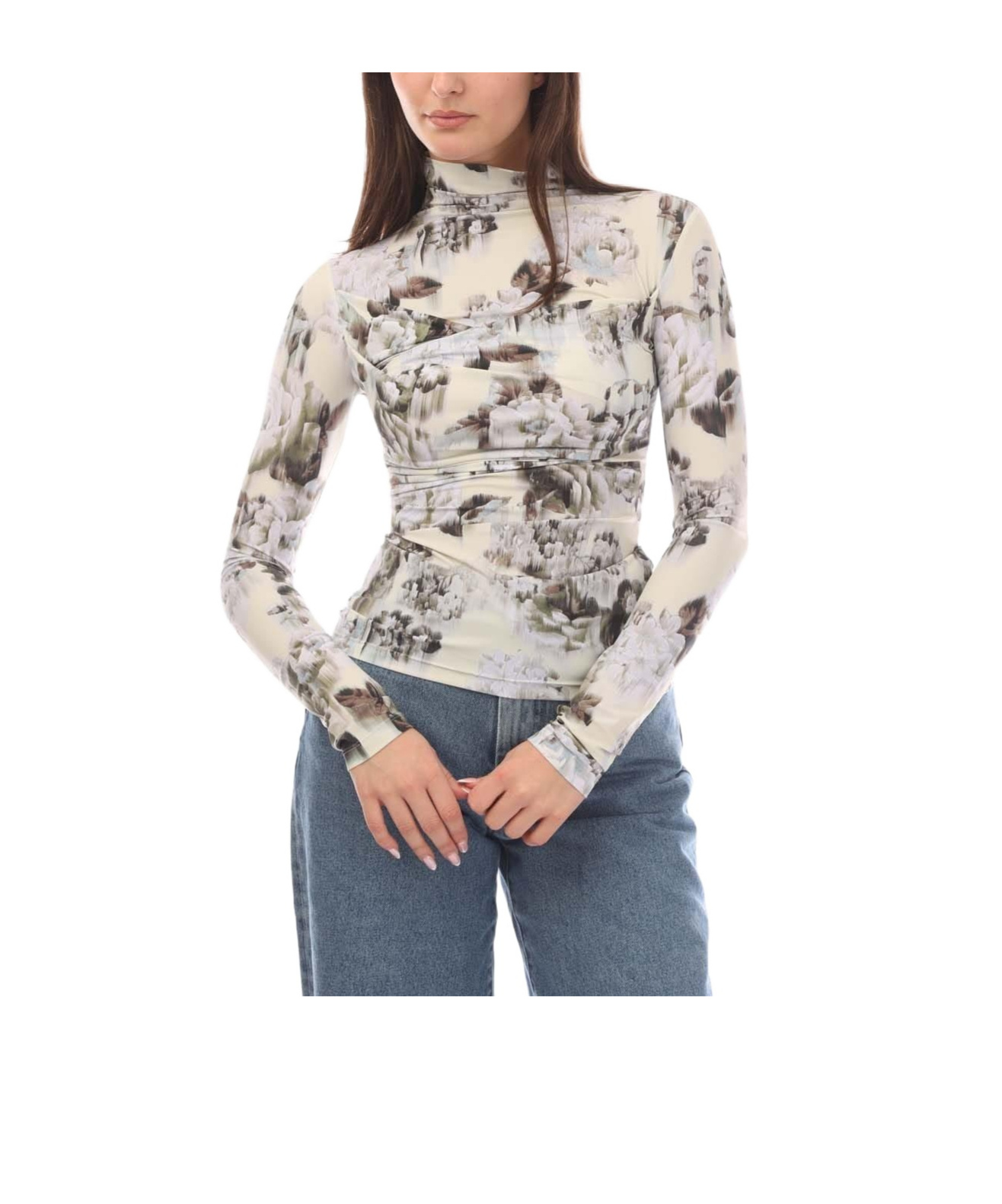 OFF-WHITE Off-White Skin Twist Long Sleeve Top