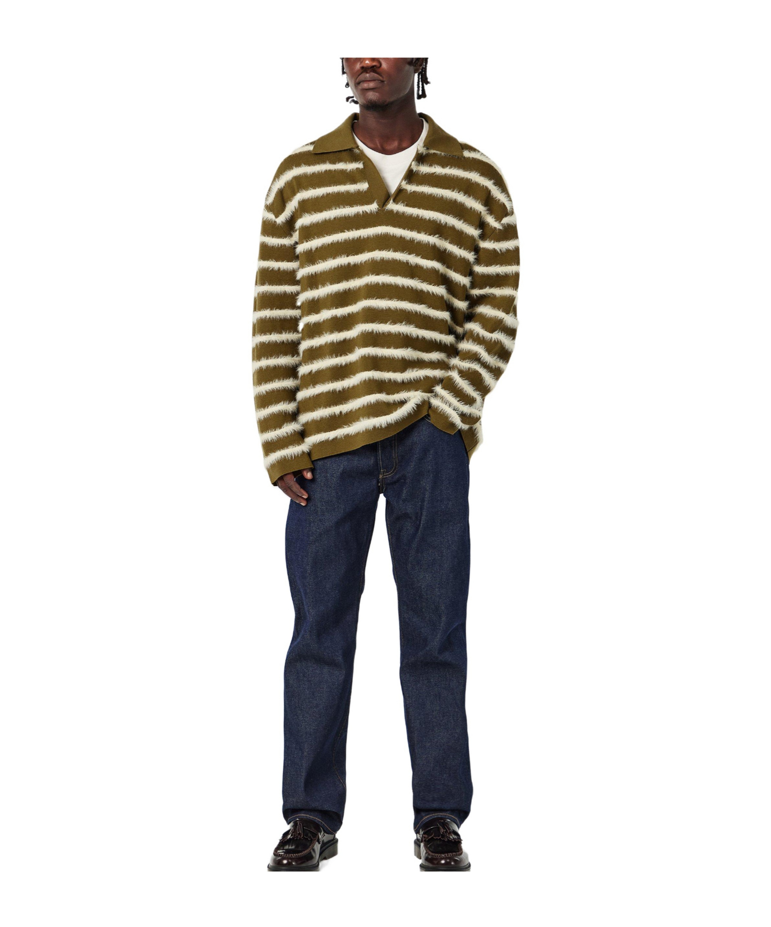 AMI striped polo shirt