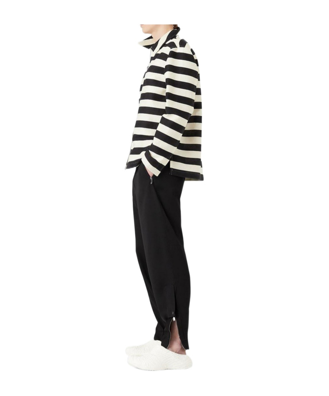 EMPORIO ARMANI Collared zip-front overshirt