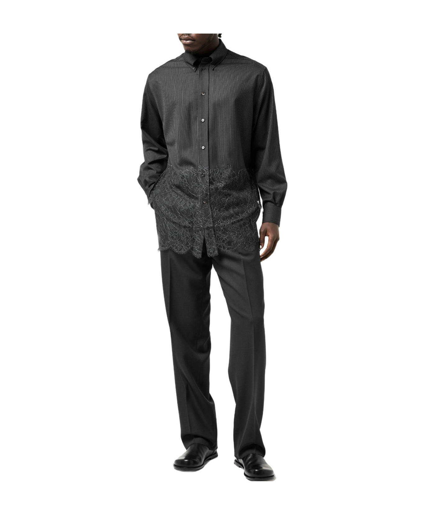 FENDI Long-Sleeve Plain Shirt