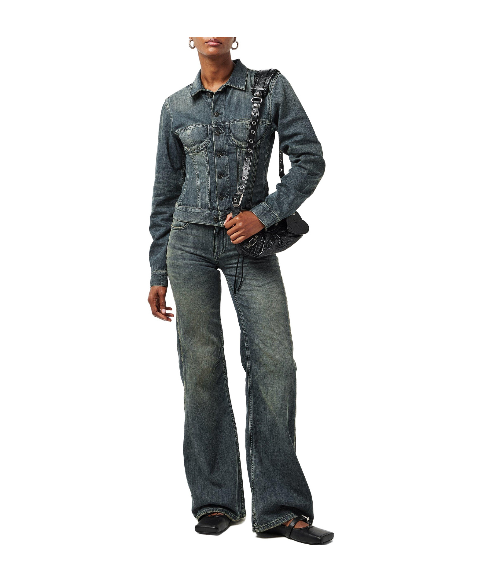 BALENCIAGA Balenciaga Corseted Denim Jacket