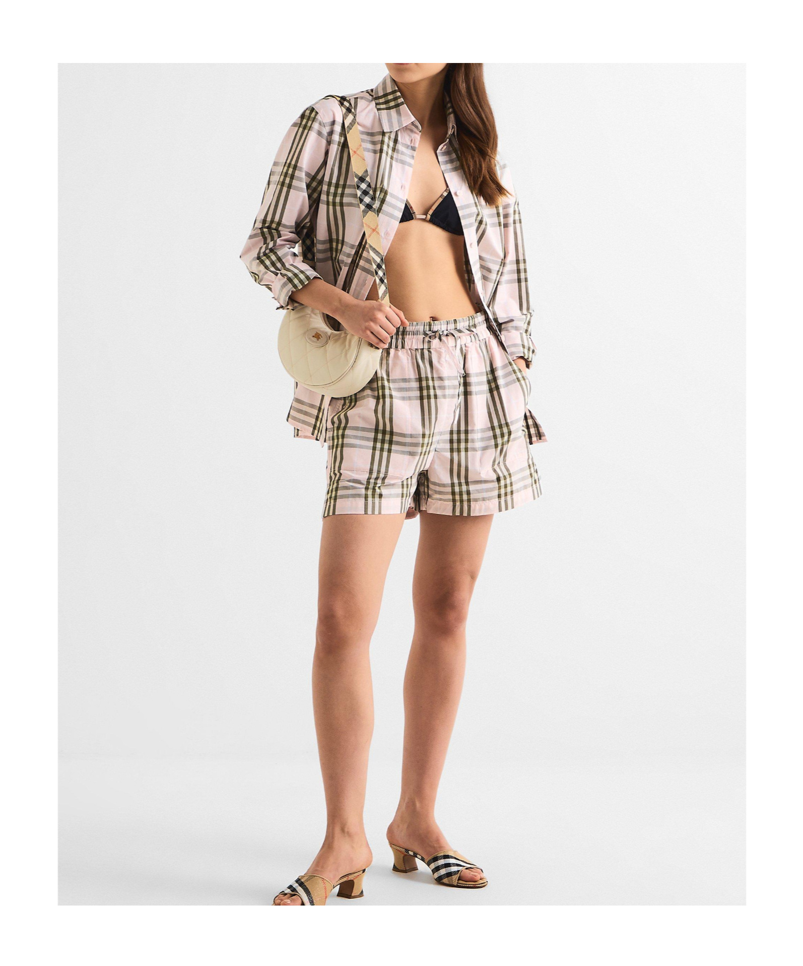 BURBERRY Burberry Plaid Sports Shorts with Drawstring