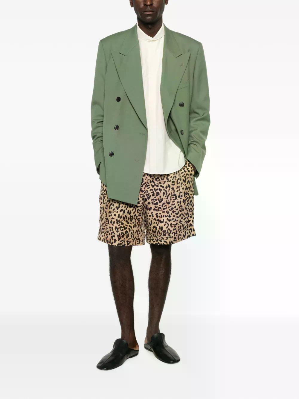 VALENTINO Valentino Garavani Leopard Print Tailored Shorts