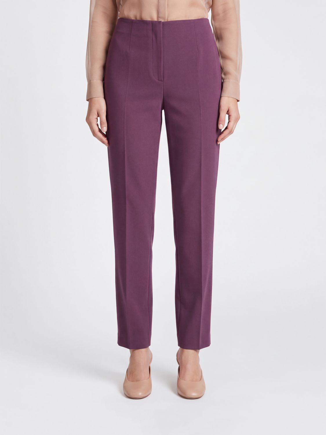 ALBERTA FERRETTI Alberta Ferretti High-Waisted Wool Blend Trousers