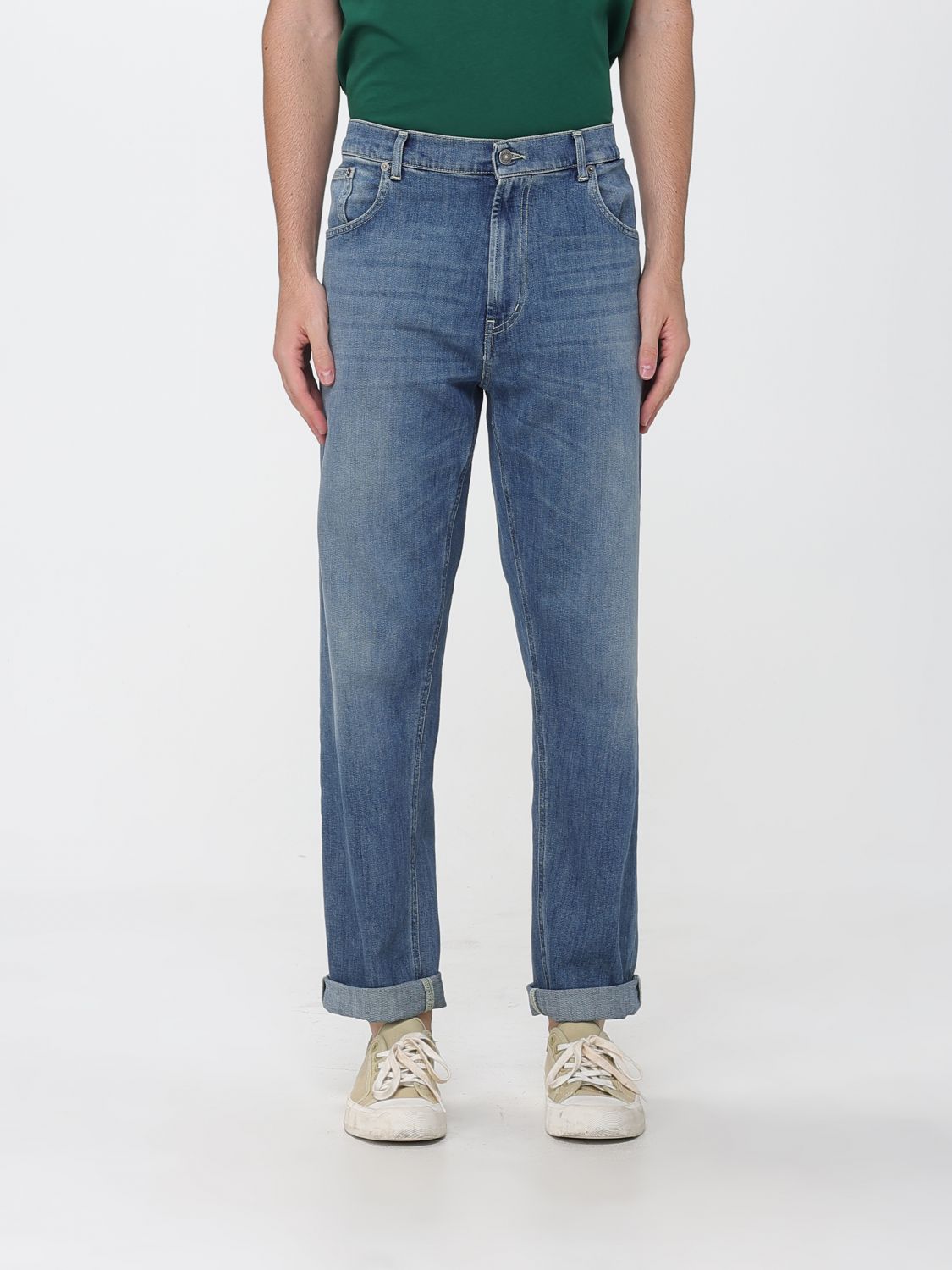 DONDUP Dondup Ervin Regular Fit Straight Leg Jeans in Vintage Denim