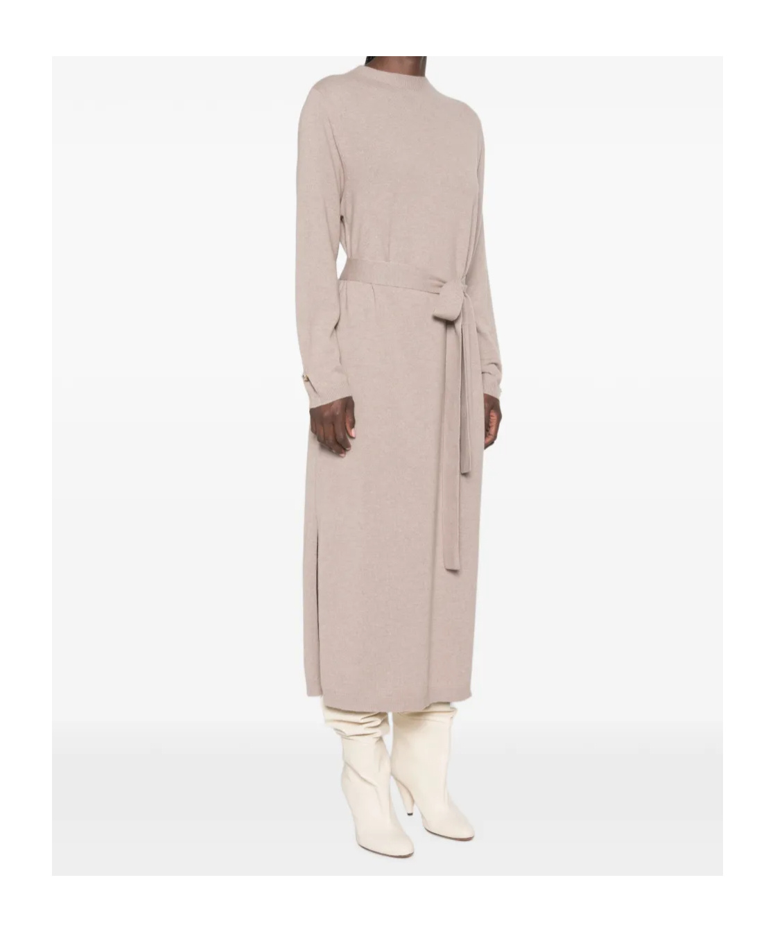 FABIANA FILIPPI Fabiana Filippi Long-Sleeved Midi Dress with Tie Detail