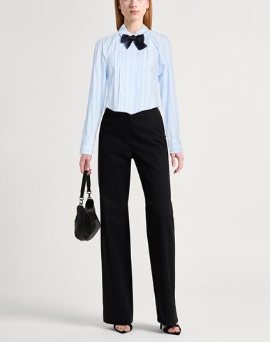 SANDRO SANDRO Striped Poplin Bow Shirt