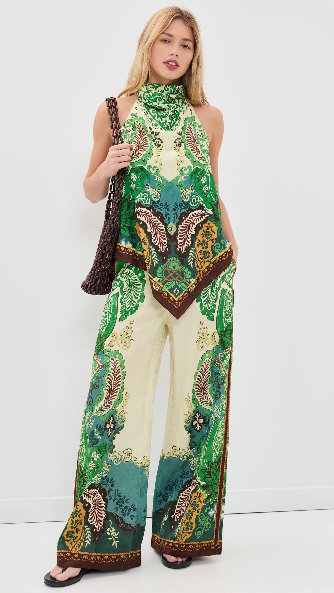 ALEMAIS ALÉMAIS Florence Wide Leg Printed Pants