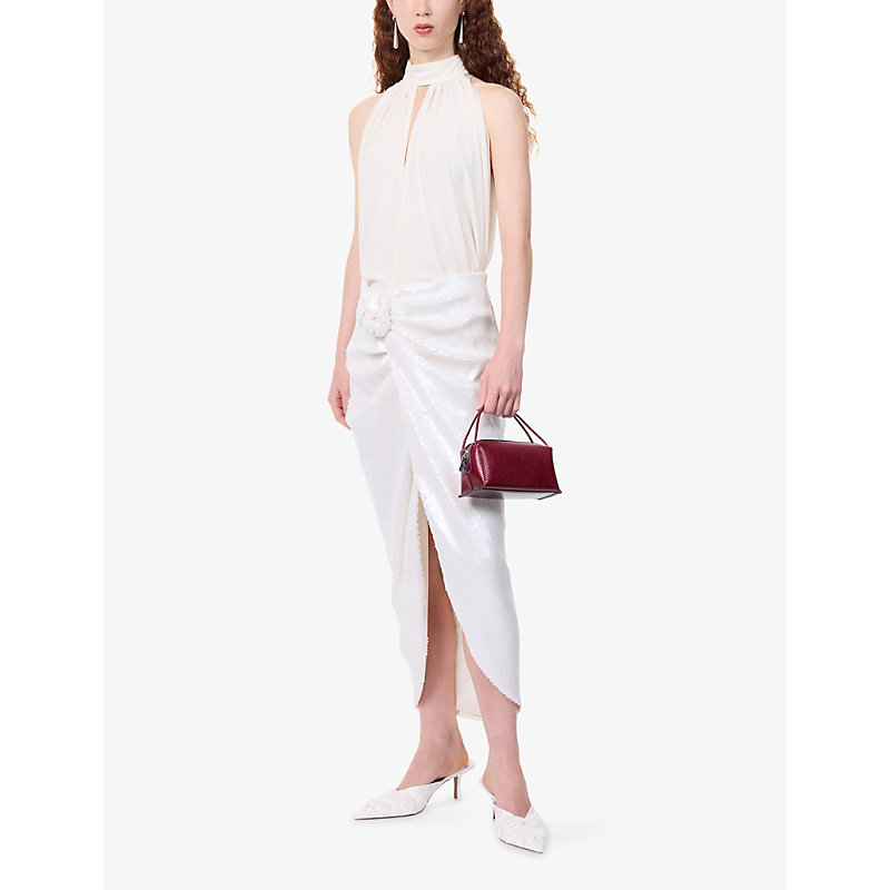 ROTATE BY BIRGER CHRISTENSEN Rotate Birger Christensen Sequin-Embellished Midi Skirt