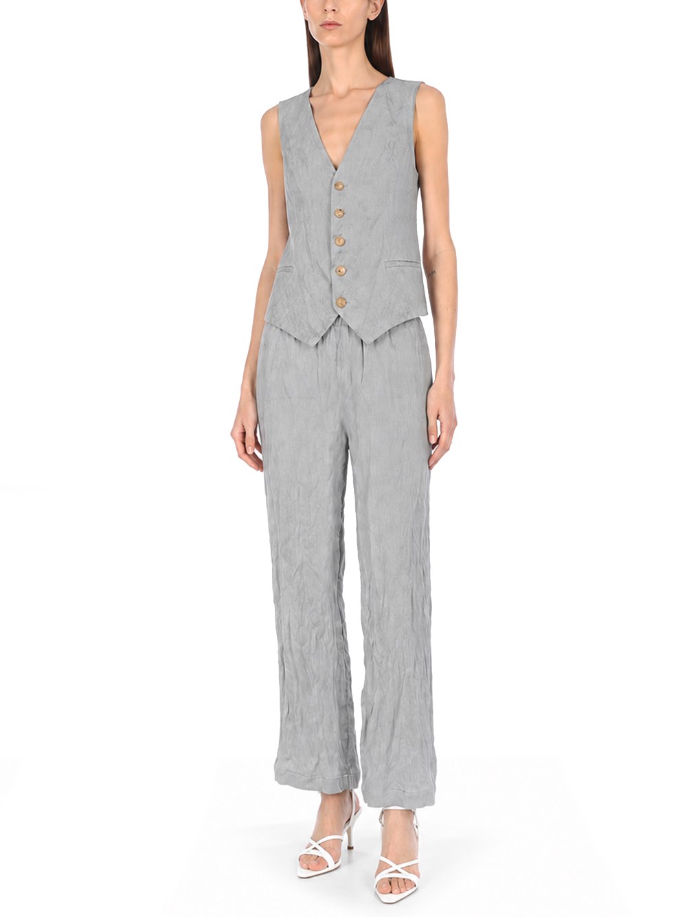 ALYSI Alysi Textured Viscose Trousers