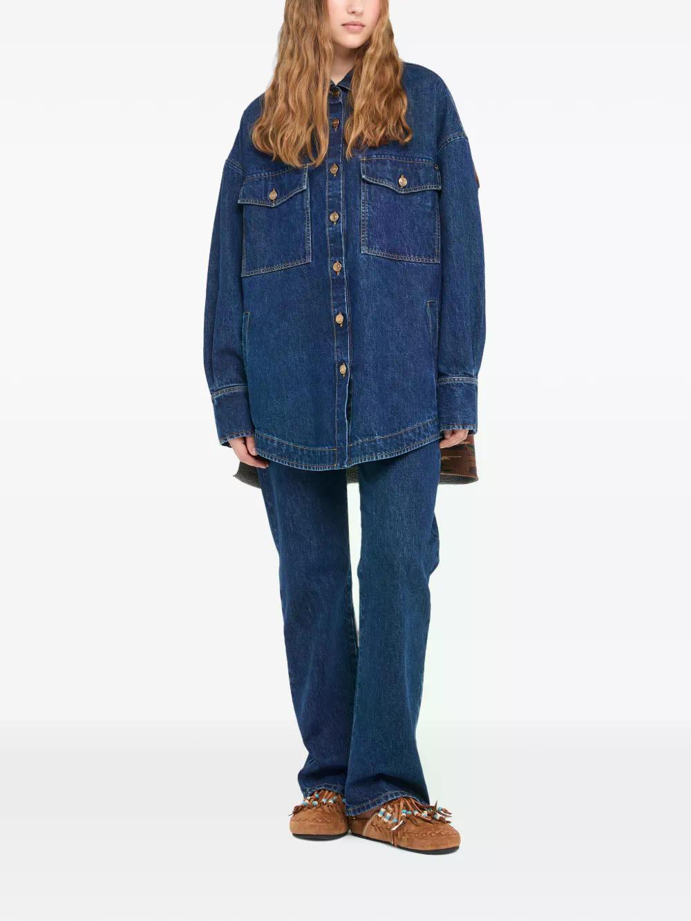 ALANUI Alanui Tex Hawaii Jacquard-Knit Denim Jacket