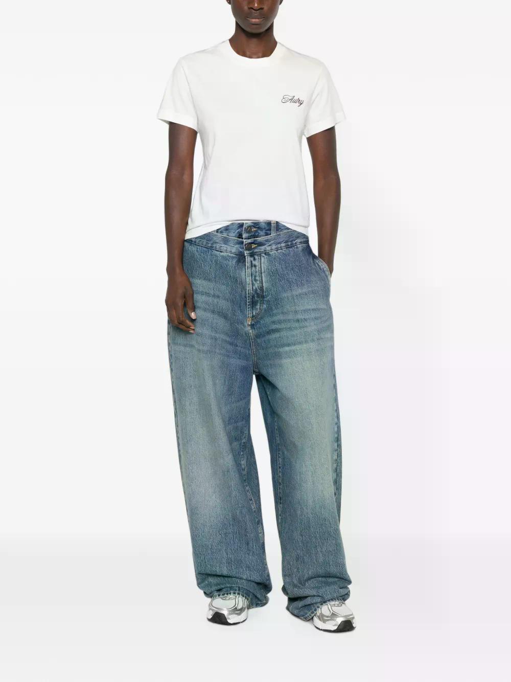 AUTRY Autry Logo Embroidered Cotton T-Shirt