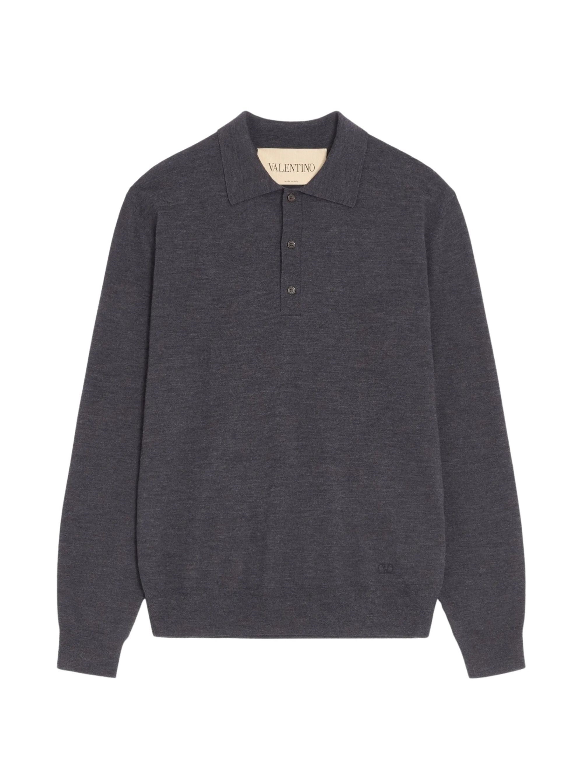VALENTINO Valentino Wool Polo With Vlogo Embroidery