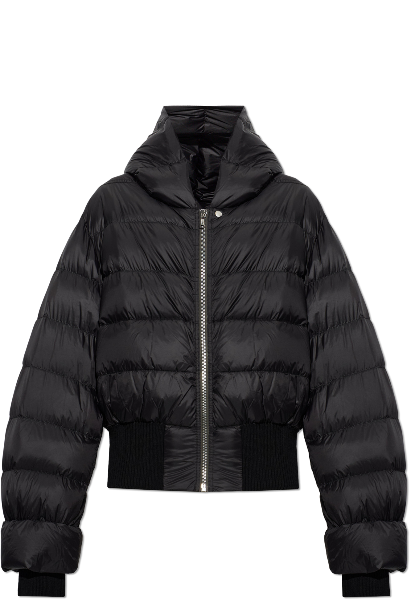 RICK OWENS Quilted Bomber Jacket with Hood