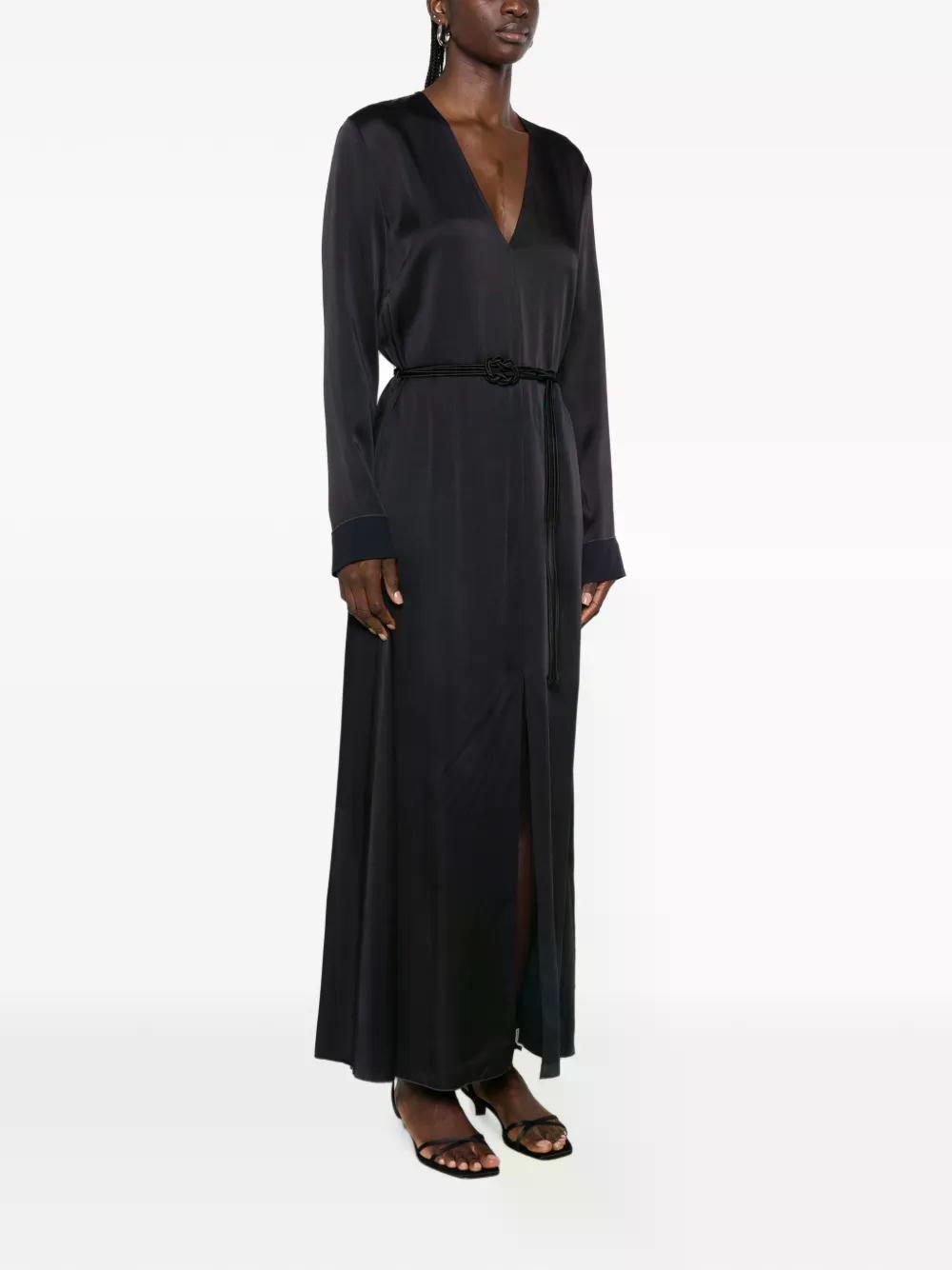FORTE_FORTE Forte Forte Belted V-Neck Maxi Dress