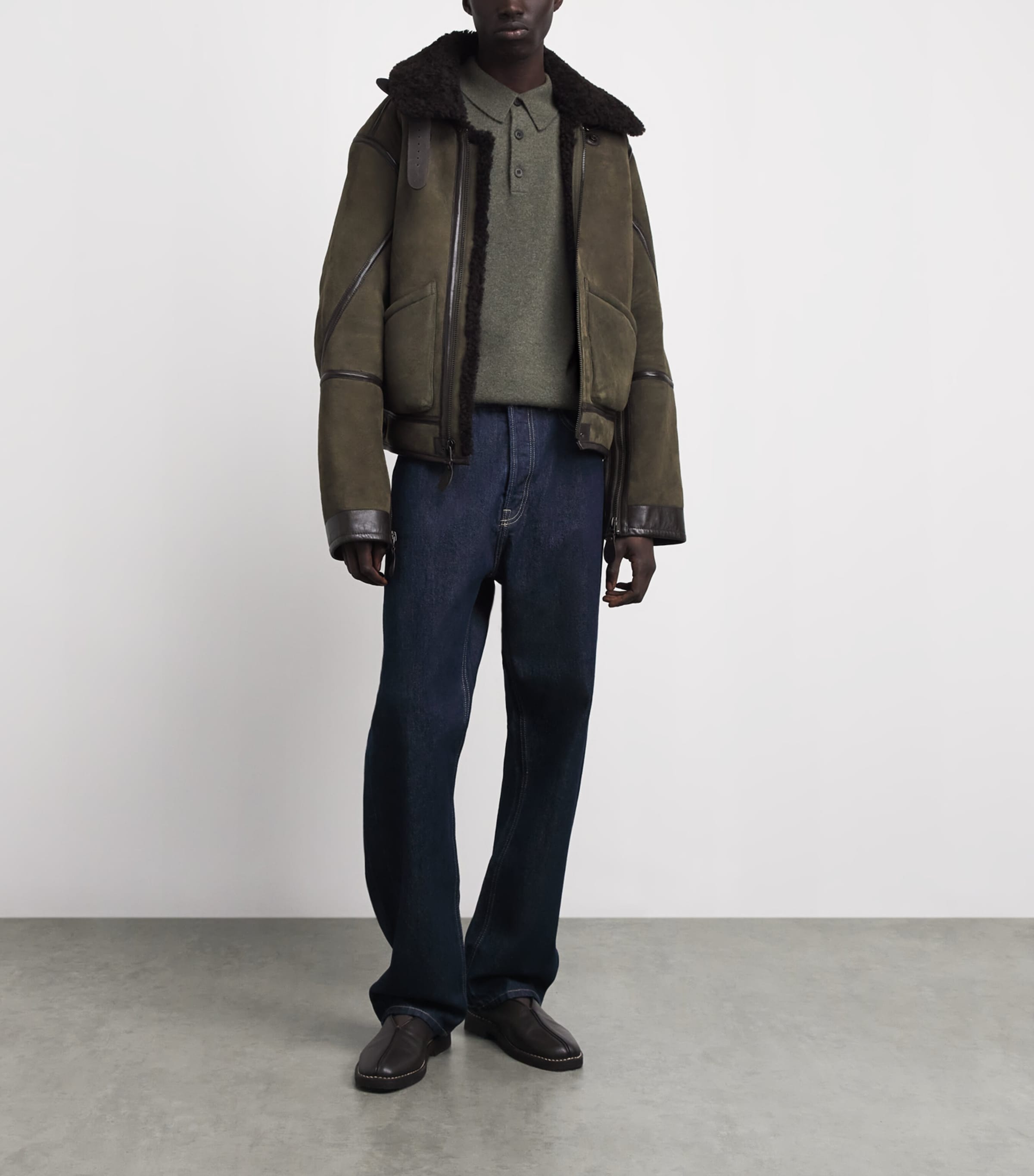 SUNSPEL cashmere long-sleeve polo shirt