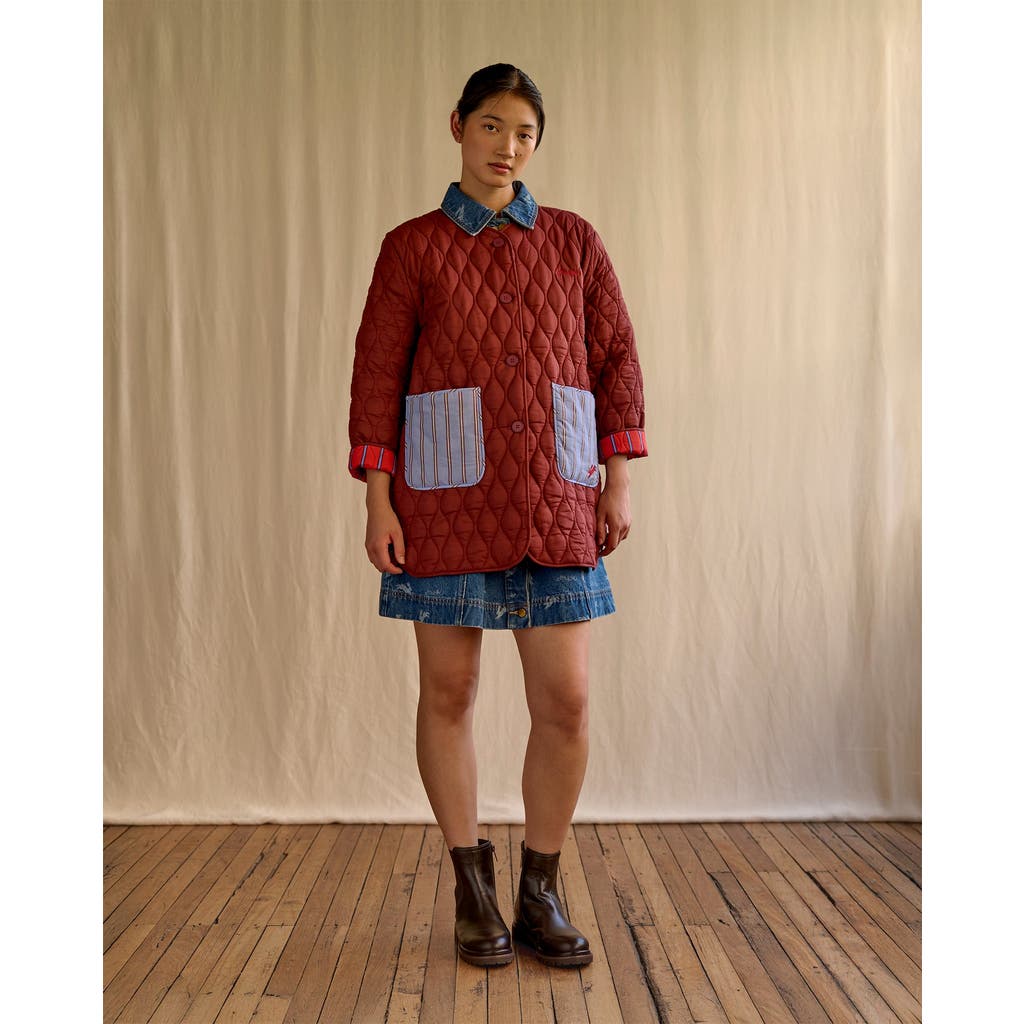 SMWR. BY THE SOMEWHERE CO Royal Match Quilted Jacket